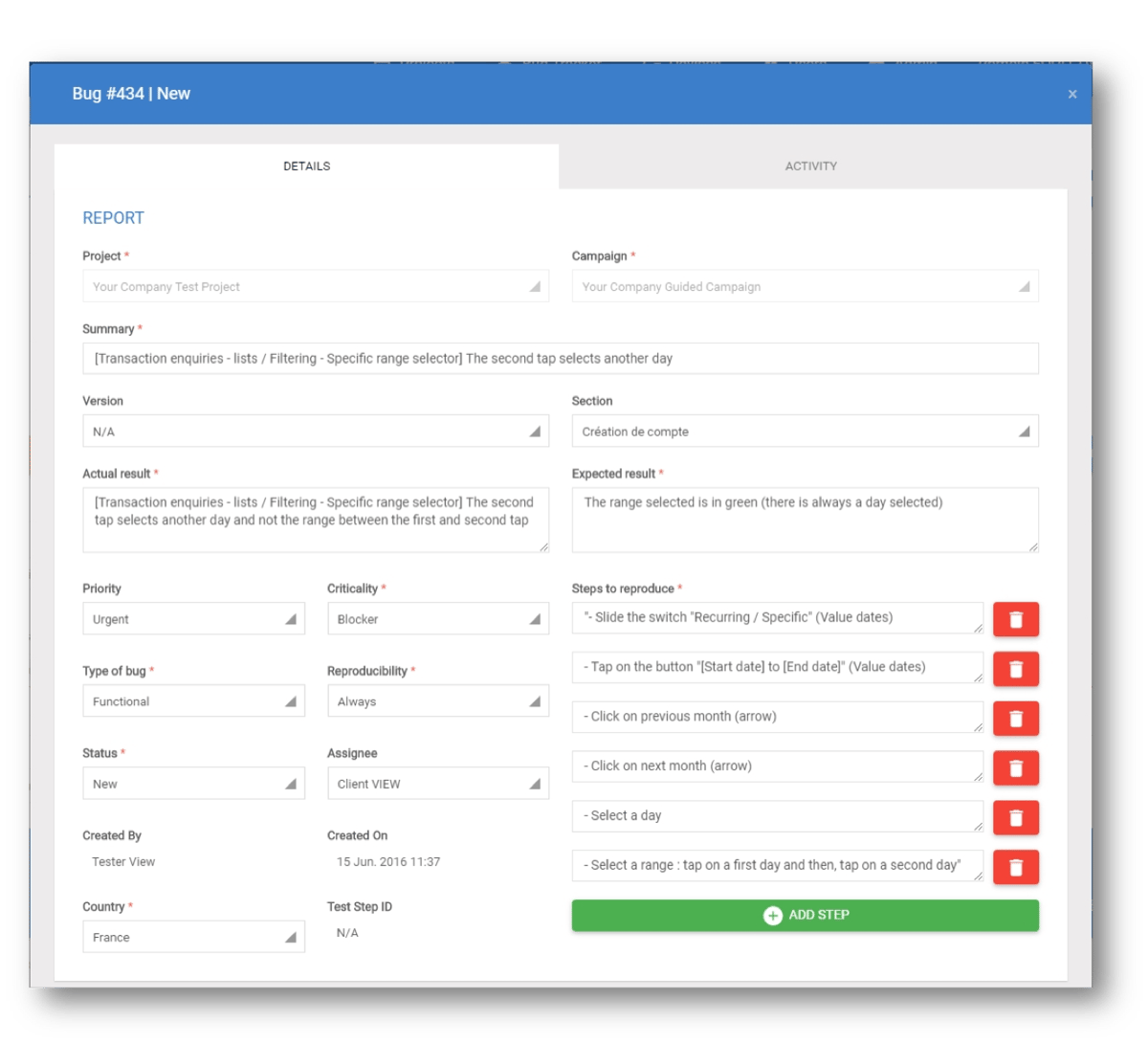 BugTrapp: To Run Effective Testing Campaigns